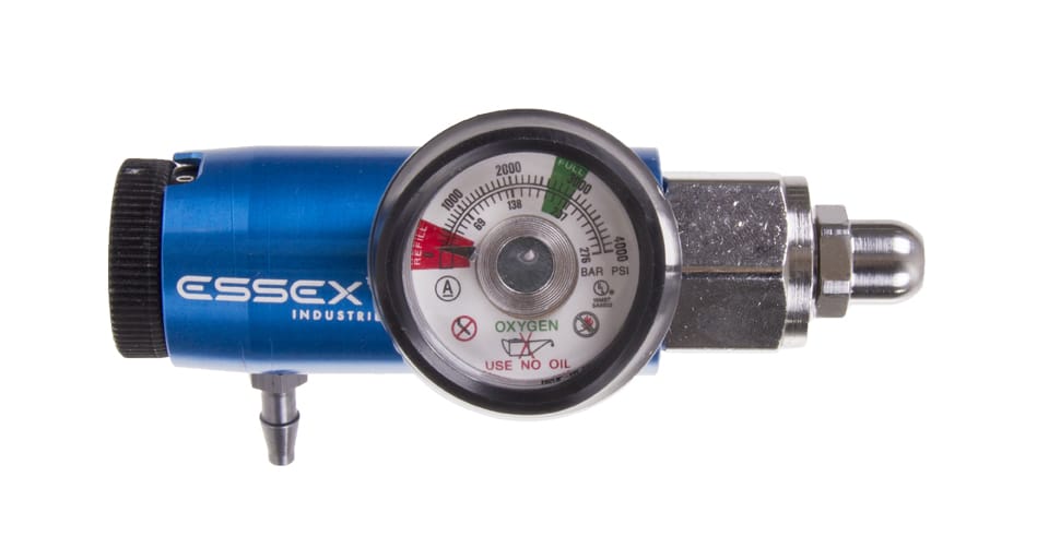 CGA 540, Blue Oxygen Regulator, Essex Industries